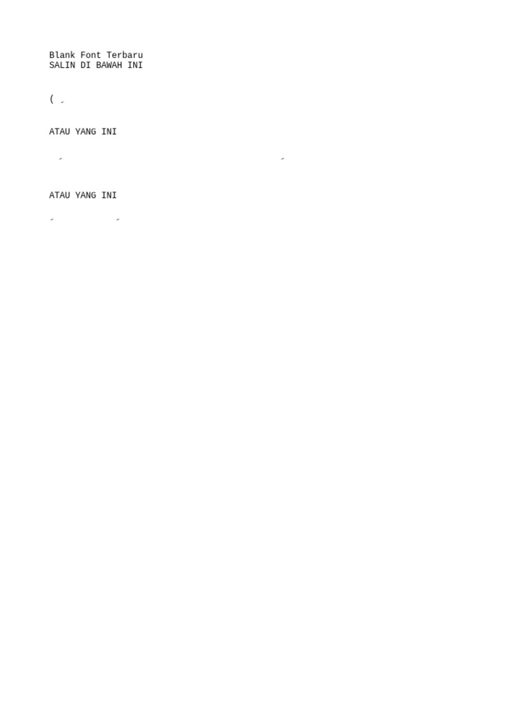 3 Blank Font | PDF