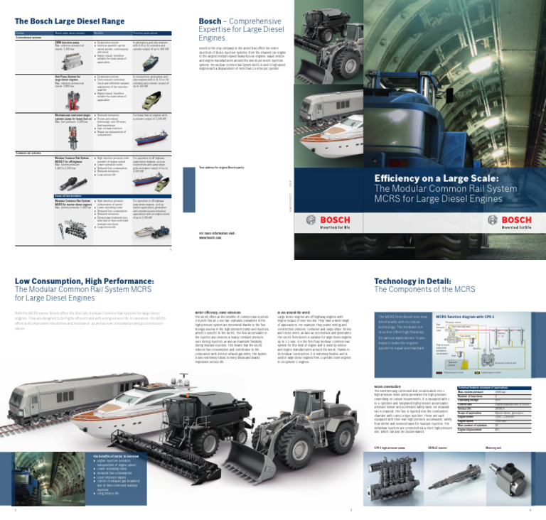 MCRS For Large Diesel Engines | PDF | Diesel Engine | Fuel Injection