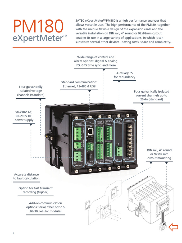 SATEC PM180 Analyzer Overview | PDF