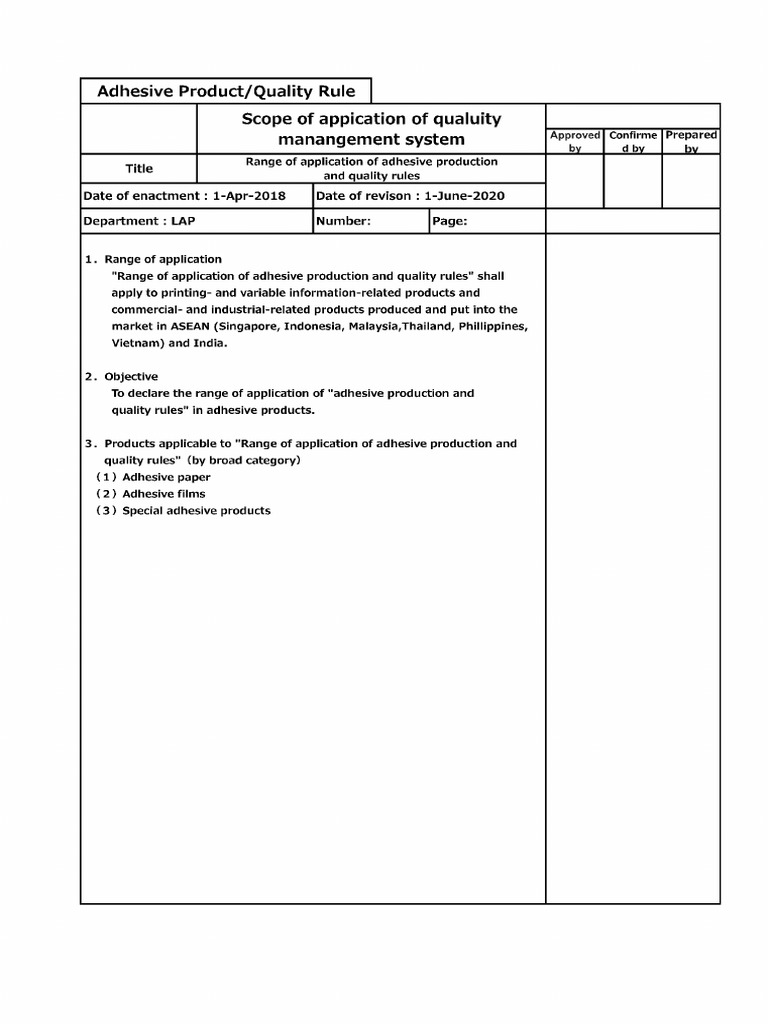 SOP Quality Rule | PDF