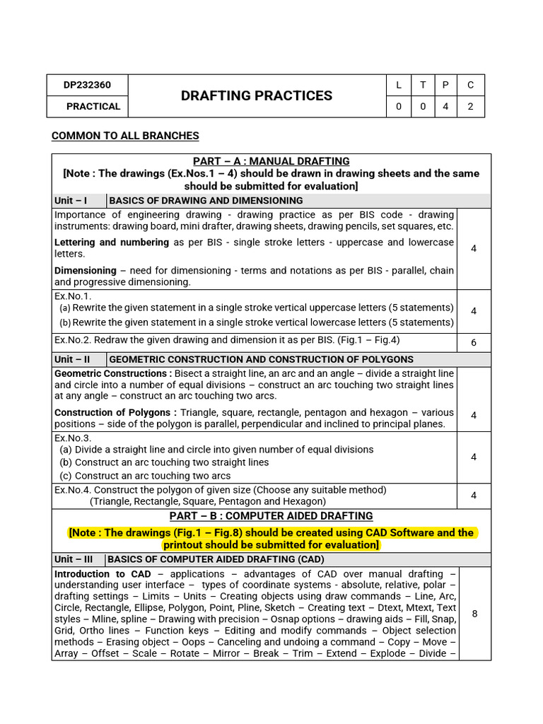 Drafting Practice | PDF | Computer Aided Design | Line (Geometry)