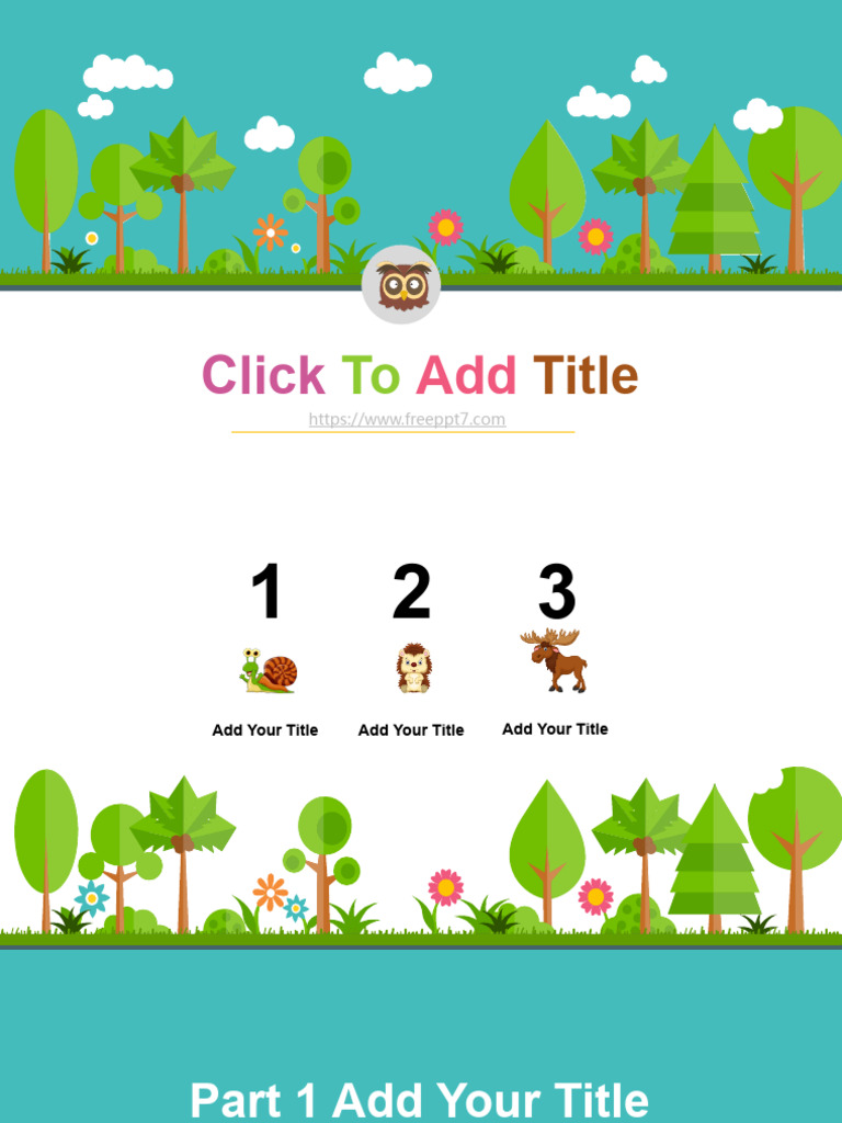 Cartoon Forest PowerPoint Template For Children Theme | PDF | Tullii