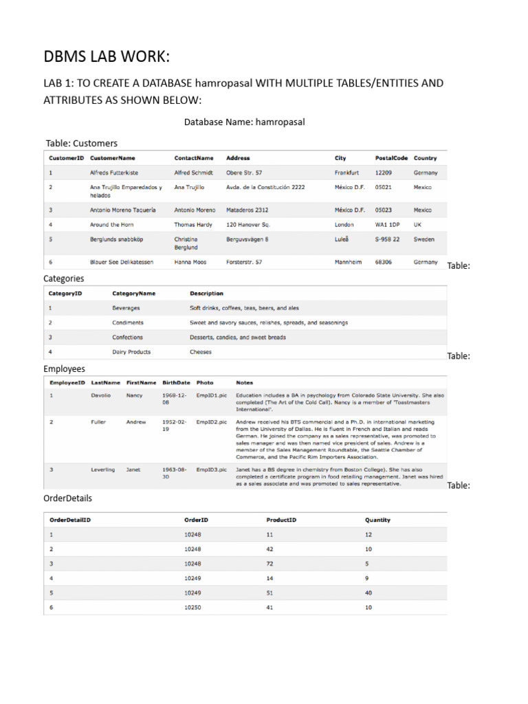 Dbms Lab Work | Download Free PDF | Databases | Data Management