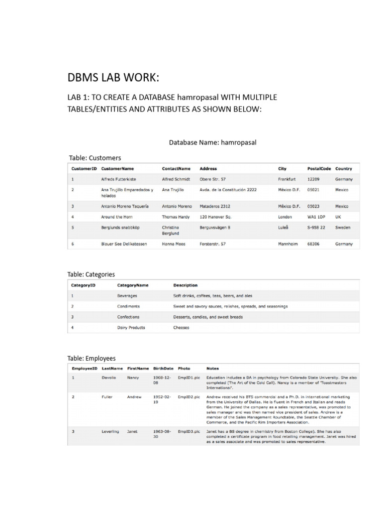 Dbms Lab | Download Free PDF | Data Management | Databases