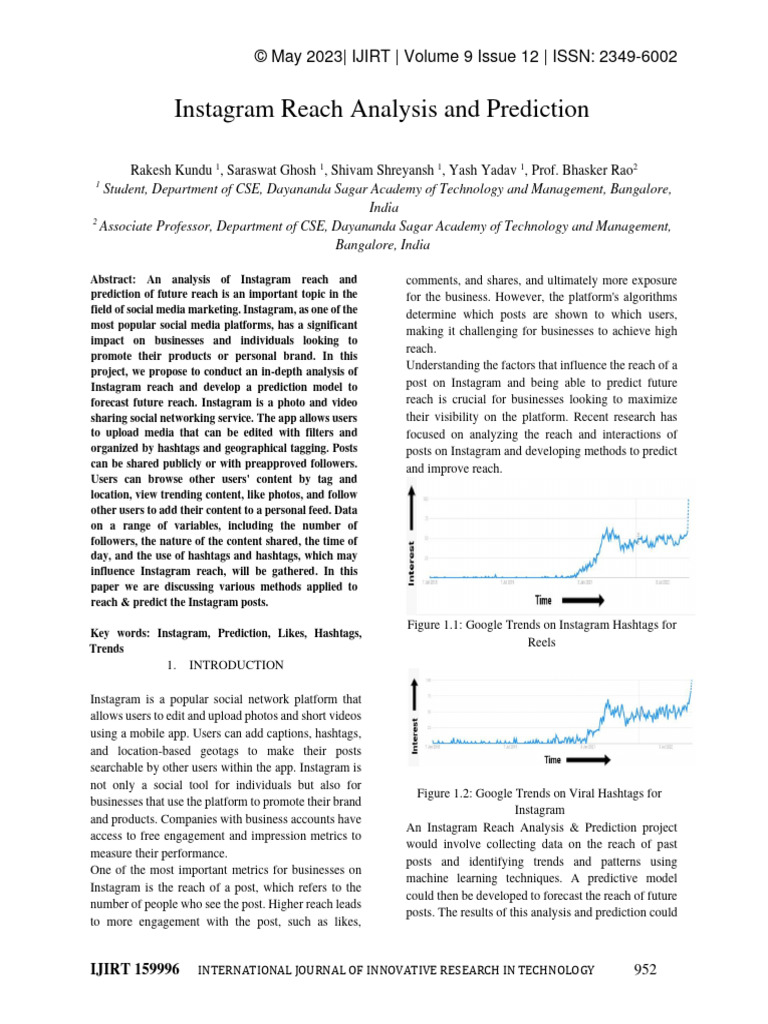 PAPER On Reach Analysis | PDF | Social Media | Popular Culture & Media ...
