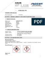 MSDS Ethanol Absolut | PDF | Ethanol | Waste