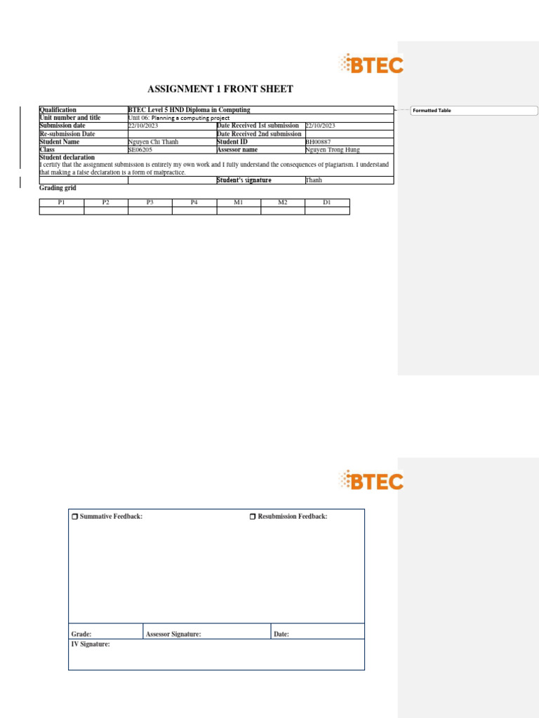 ASM1 - 1ST - Planning A Computing Projec - Nguyen Chi Thanh - BH00887 | PDF | Big Data | Apache ...