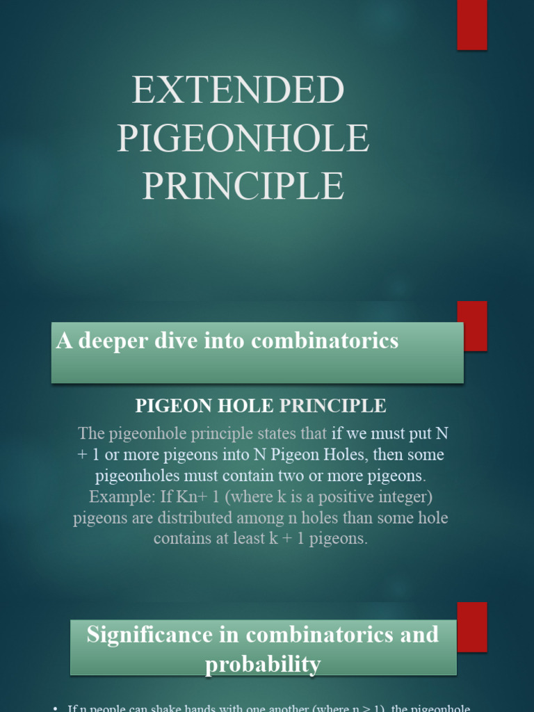 Extended Pigeon Hole Principle | PDF | Theoretical Computer Science ...