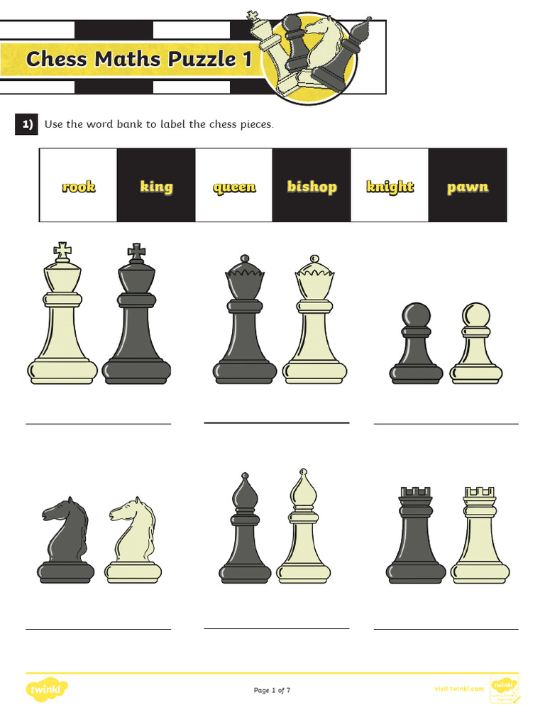 KS2 Maths - Chess Puzzles and Activities For International Chess Day ...