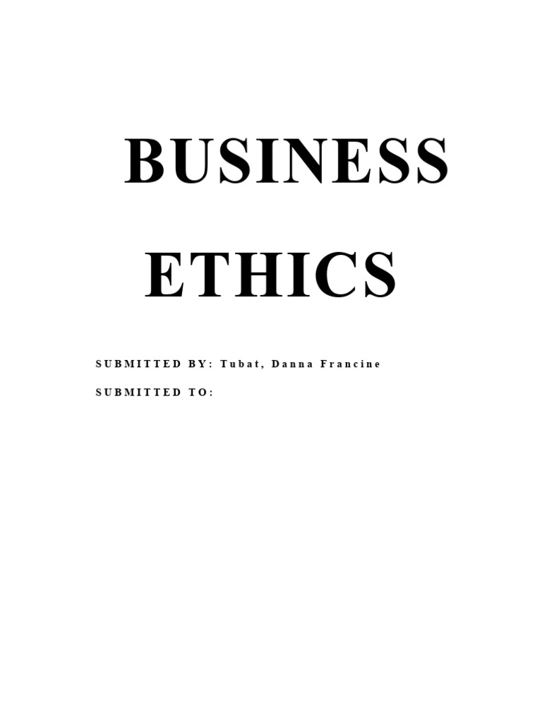 Business Ethics | PDF | Partnership | Corporations