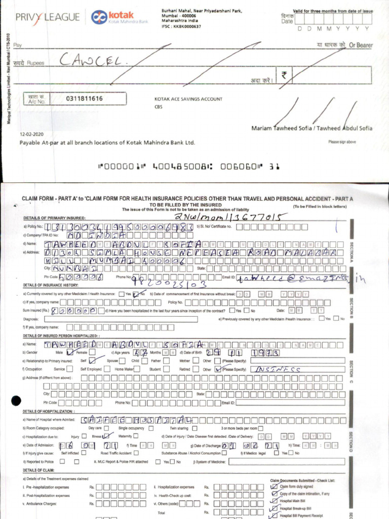 Claim Form 5315788 | PDF