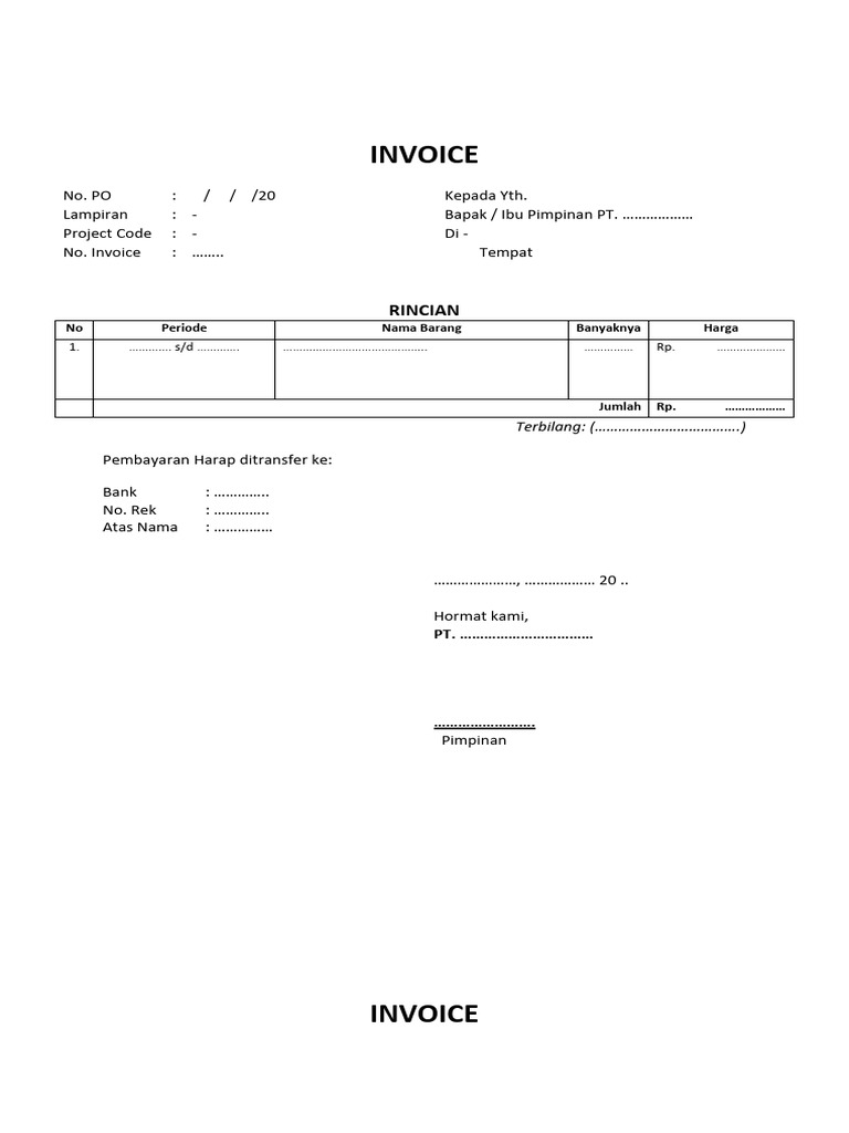 Contoh Invoice | PDF
