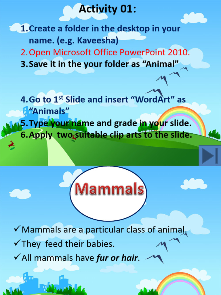 Practice Lesson - Powerpoint | PDF