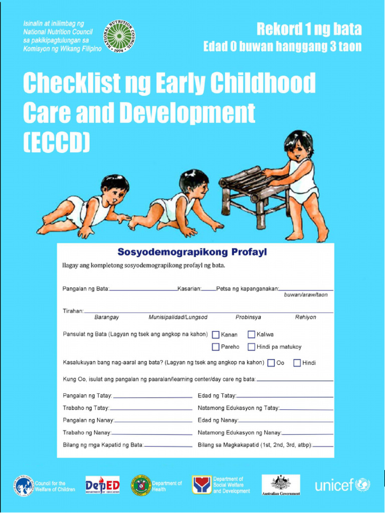 Filipino - ECCD Checklist 1 | PDF