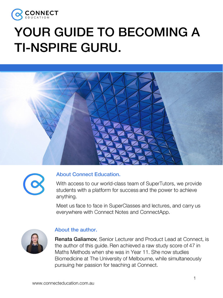 Methods ConnectEd TI-Nspire | PDF