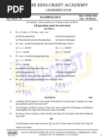 Class-8-Mathematics-Worksheet-DIRECT AND INVERSE PROPORTION | PDF | Speed