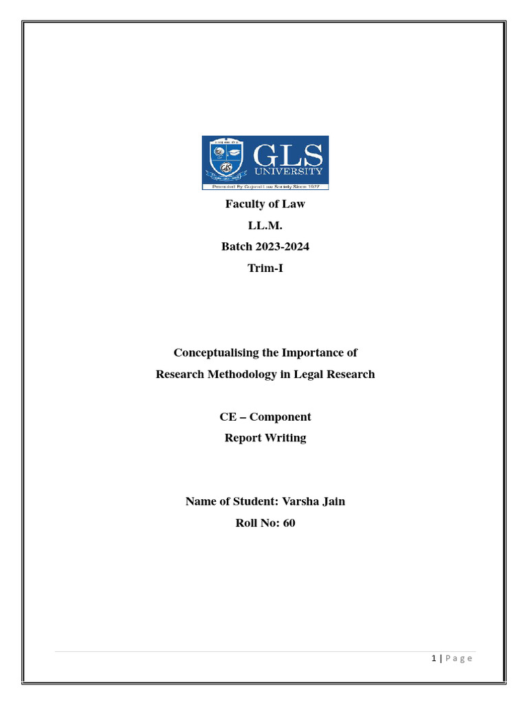 Ce Research Method and Legal Writing | PDF | Quantitative Research ...