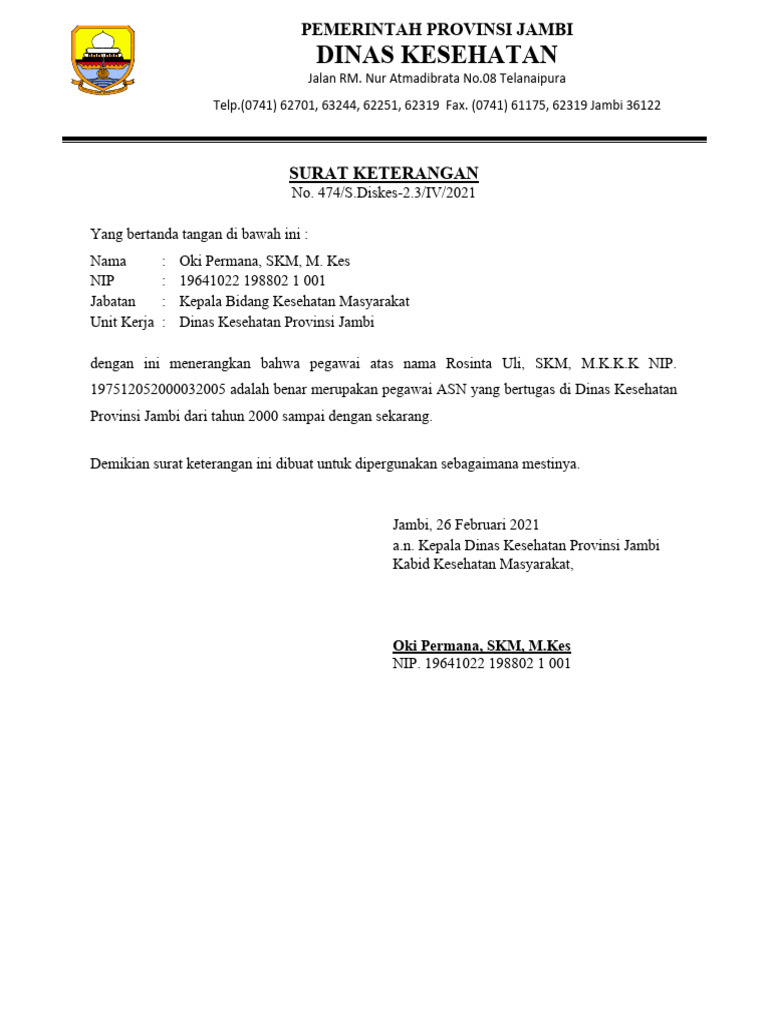 Surat Keterangan | PDF