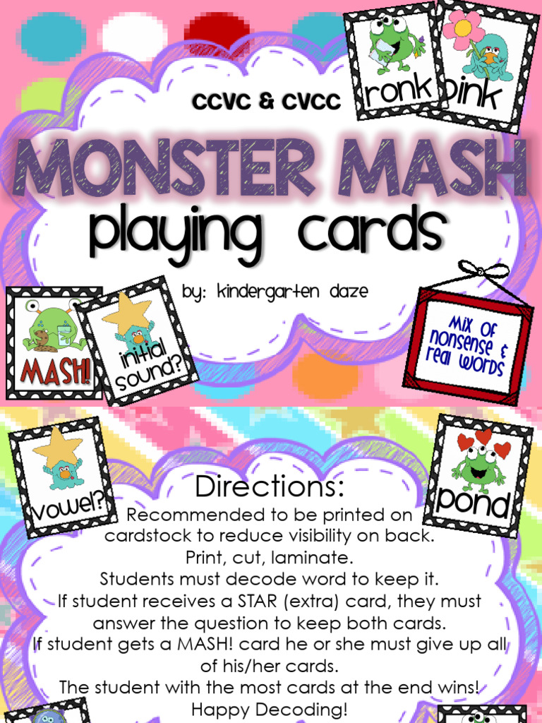 CVCC Flashcards | PDF | Phonetics