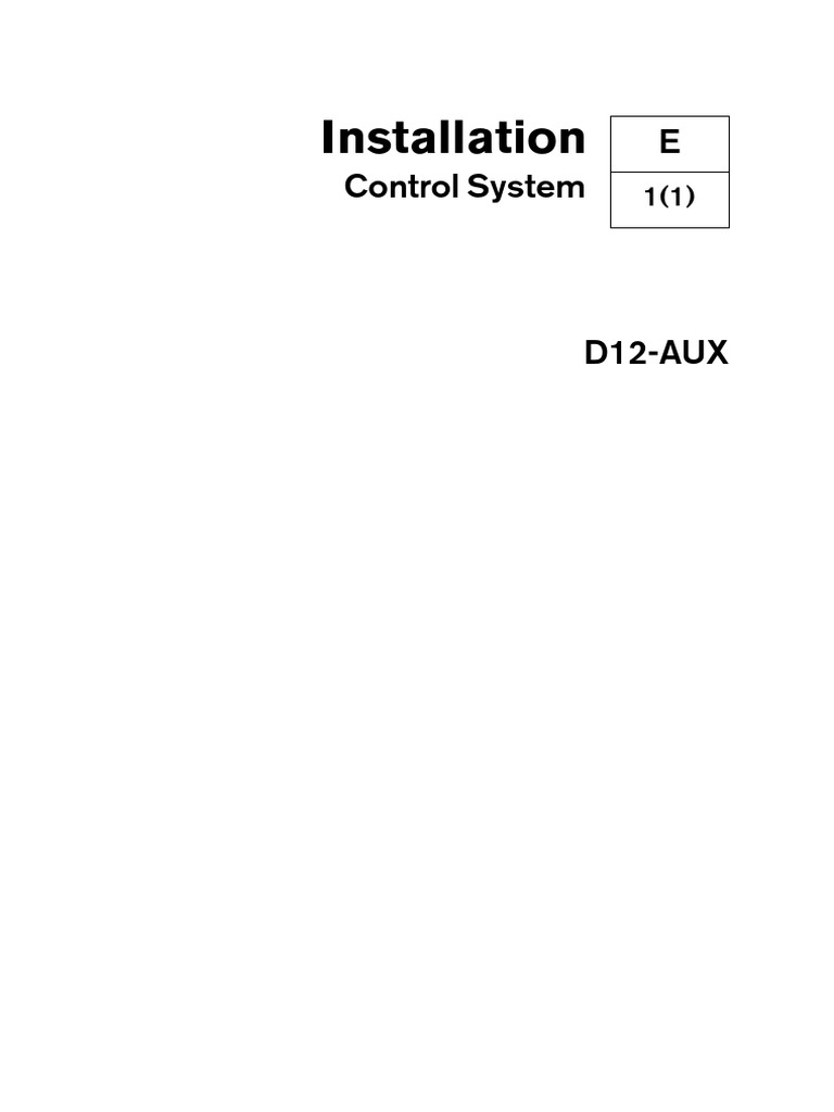 Contrôle Système D12 AUX | PDF | Electrical Connector | Internal Combustion Engine