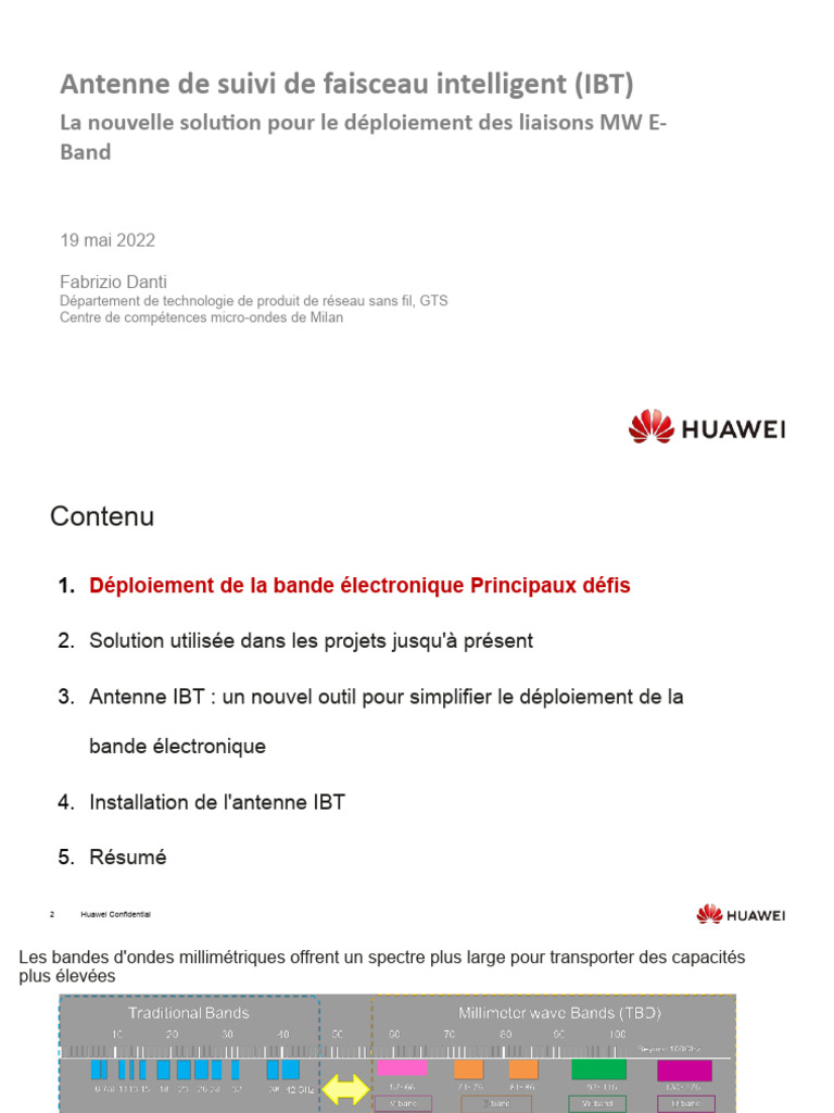 Antenne IBT : Solution pour l'E-Band | PDF | Antenne (Radio) | Plaie