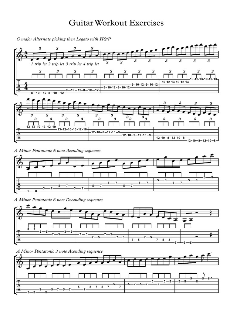 Guitar Workout Exercises Pdf