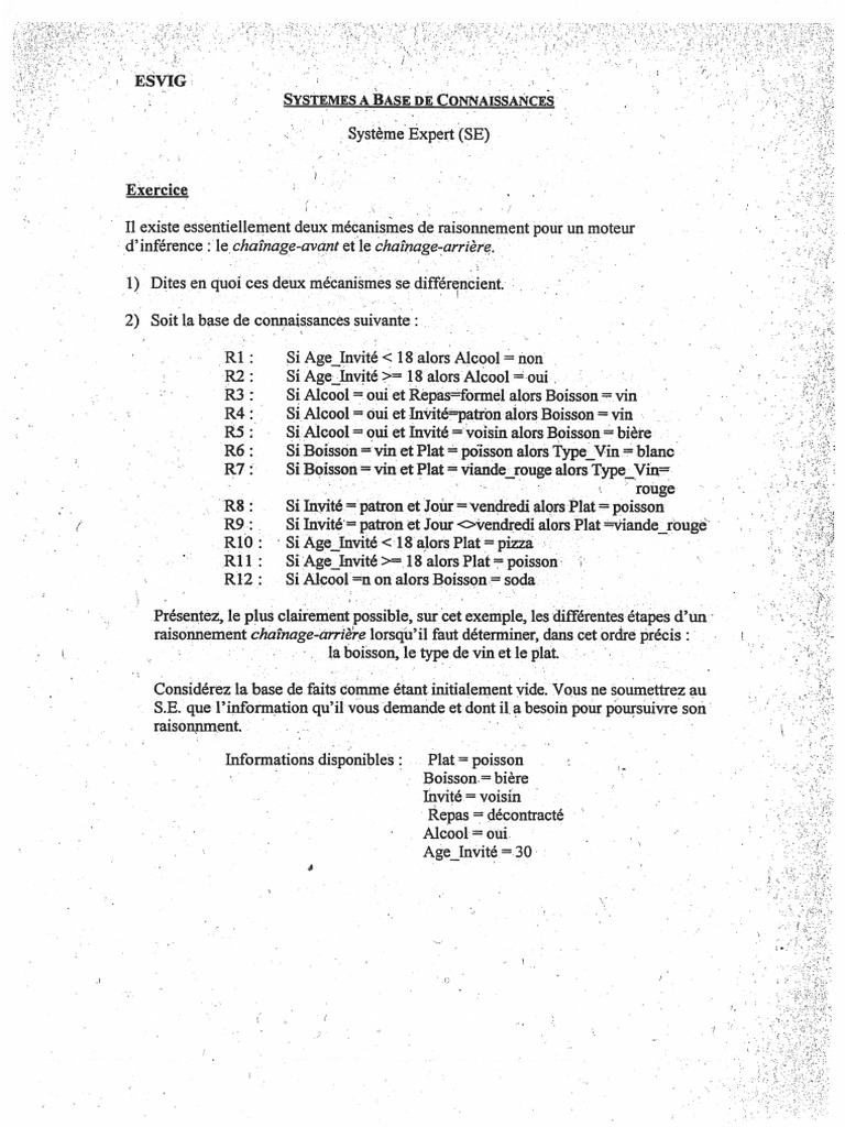 Enoncés 2 Exos Arrière | PDF