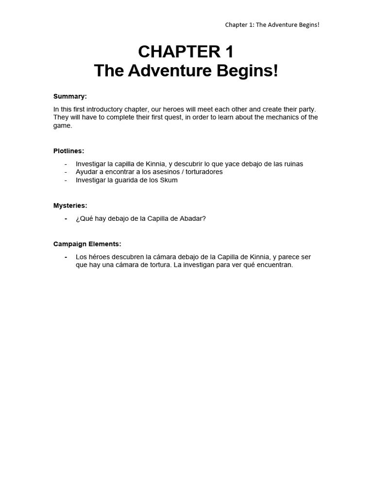 The Adventure | PDF