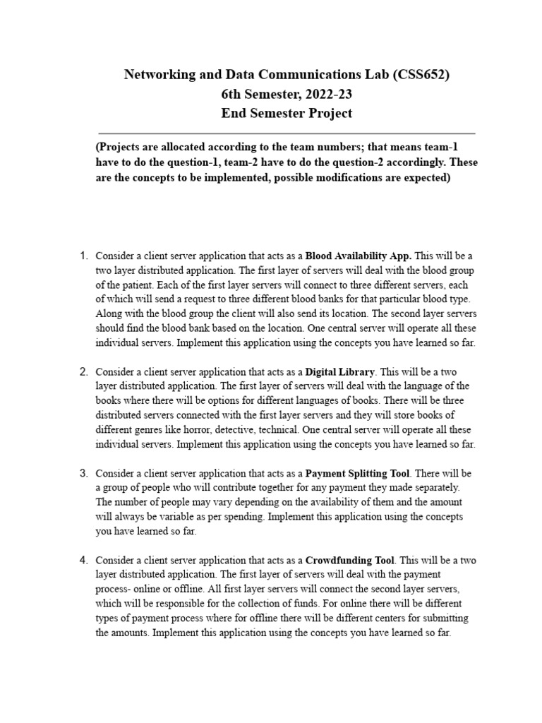 Networking Lab End Sem Project | PDF | Server (Computing) | Online And ...