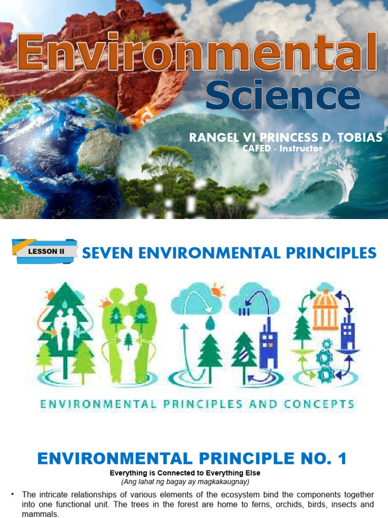 Seven Environmental Principles Explained | PDF | Biodegradation | Soil