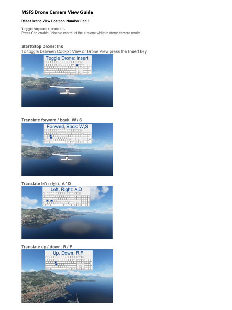 MSFS Drone Camera Guide | PDF
