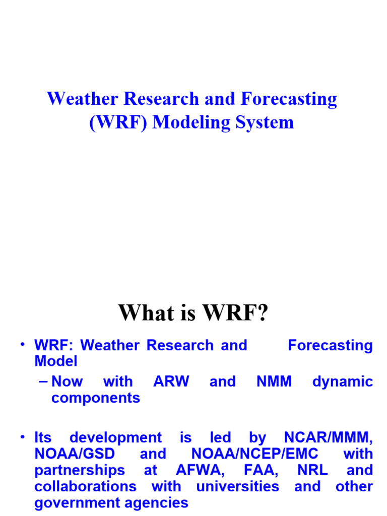 Presentation WRF | PDF | Computing | Meteorology