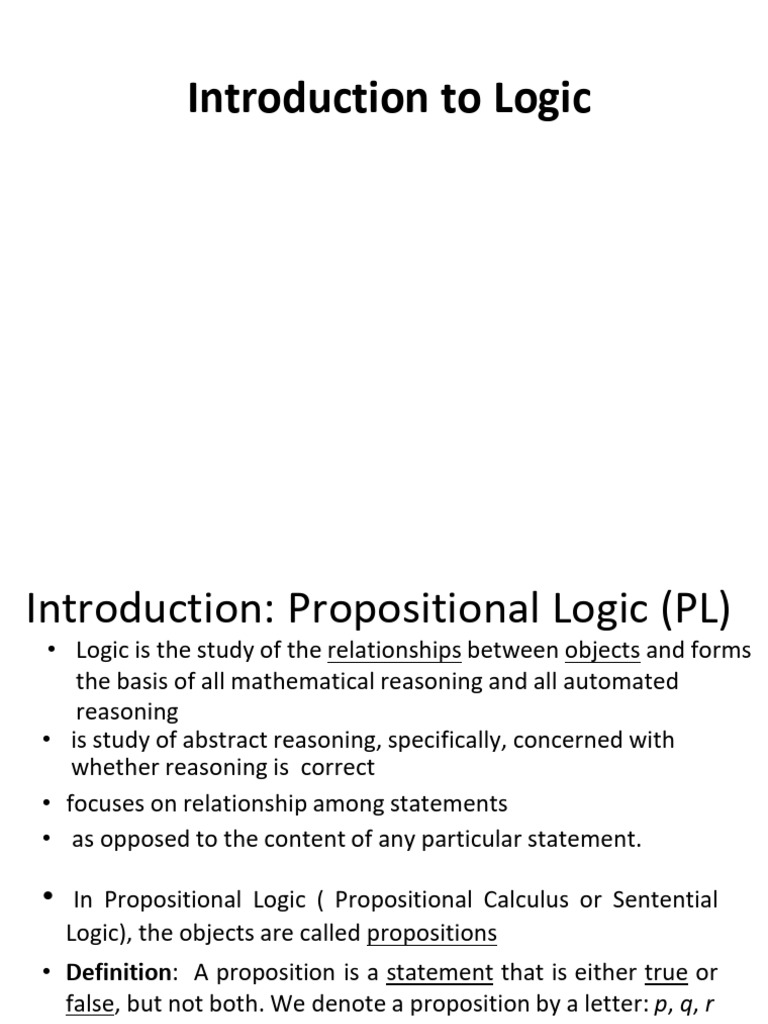 Logic 2024 | PDF | If And Only If | Logic