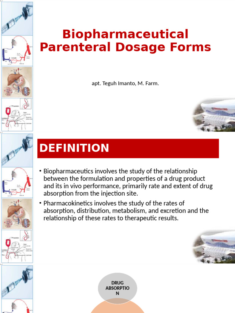 Biopharmaceutical Parenteral Dosage Forms | PDF | Pharmacokinetics | Lymph