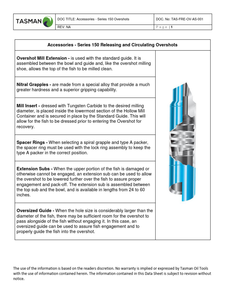 Series 150 Overshot Accessories Guide | PDF | Industrial Processes ...