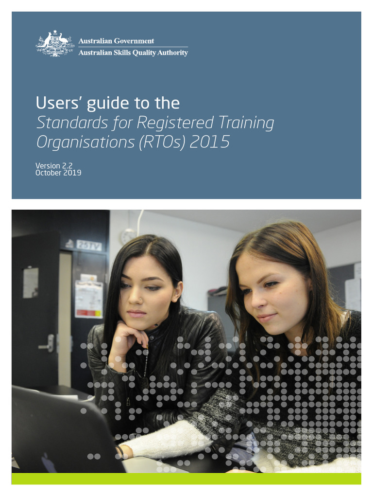 ASQA - Users' Guide To The Standards For RTOs (v2.2c) | PDF ...