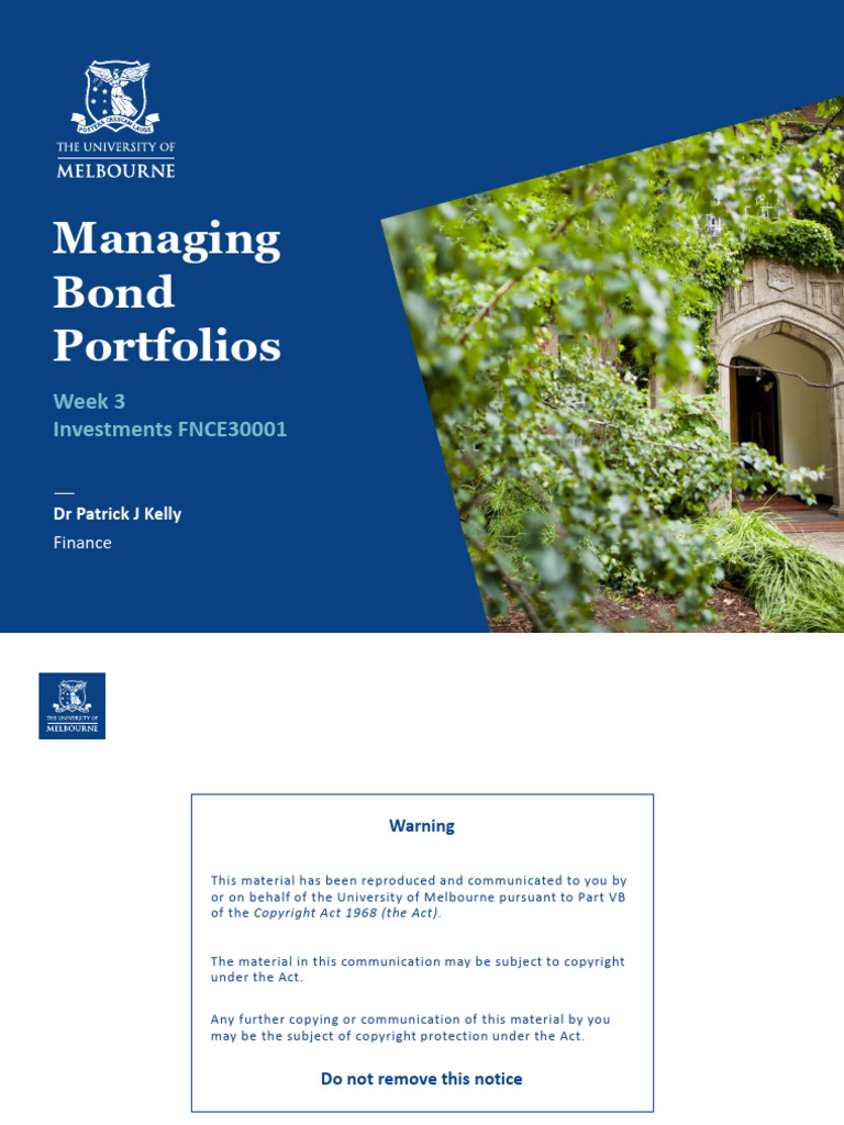 3 Managing Bond Portfolios | PDF | Bond Duration | Bonds (Finance)