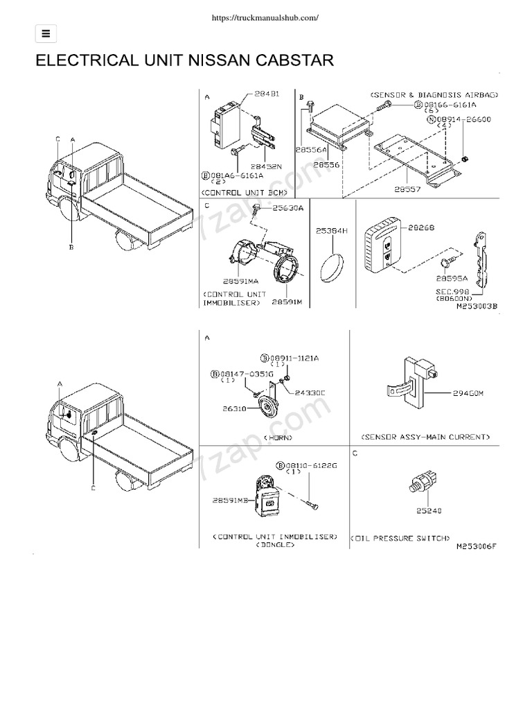 Nissan Cabstar RHD Electrical Unit | PDF