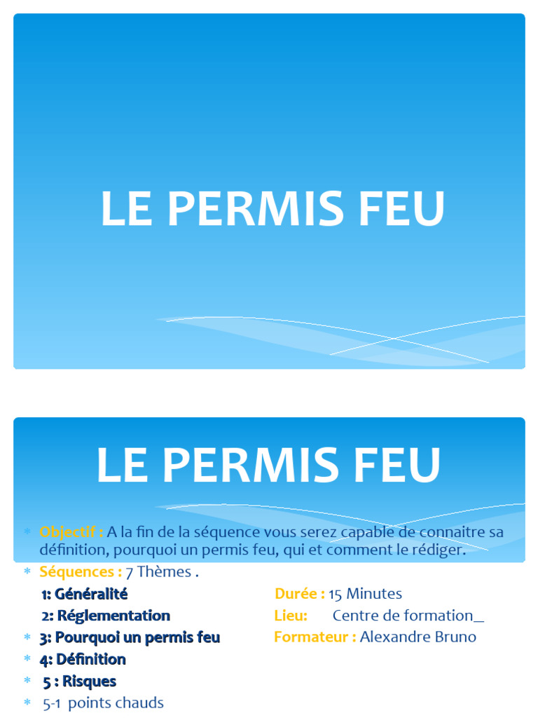 Réglementation et procédure du permis feu | PDF | La combustion | Feu