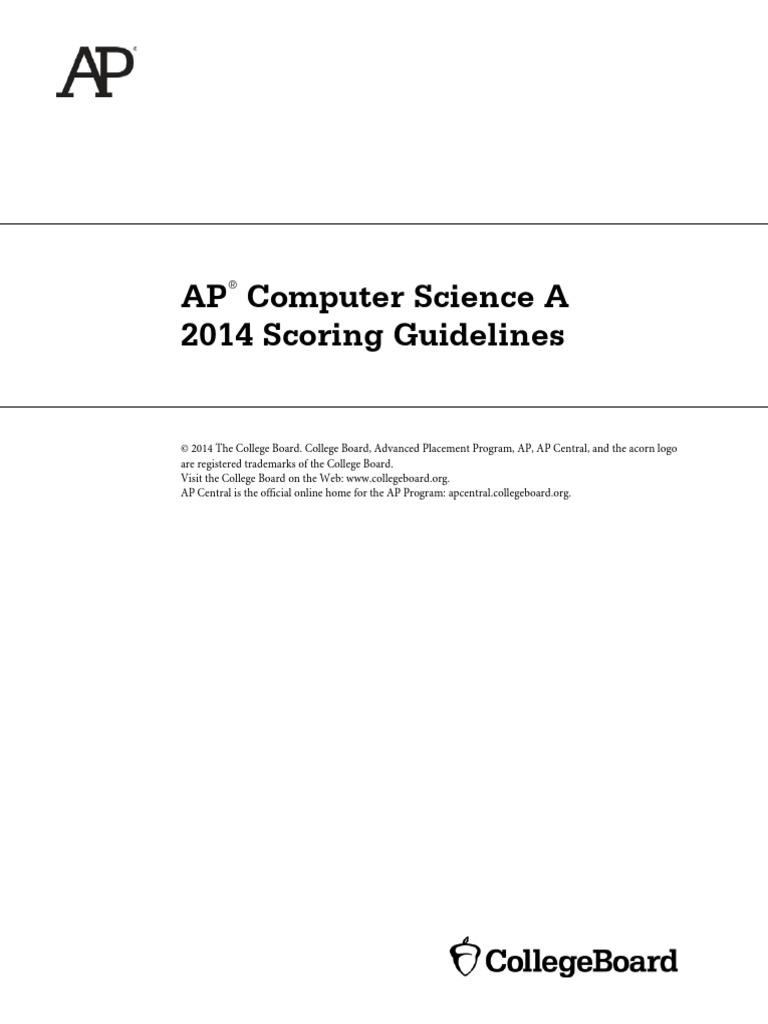 TestDaily分享-ap14 comp sci scoring guidelines | PDF | Computing ...