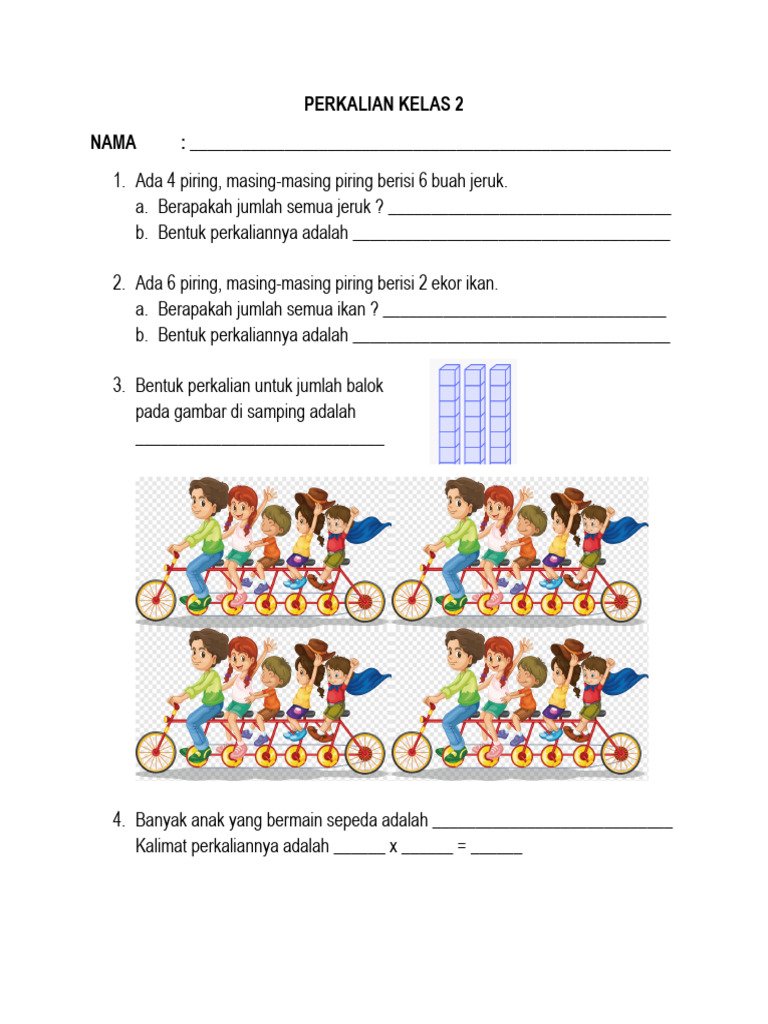 2 Rangkap Perkalian Kelas 2 | PDF | Memasak, Makanan, & Anggur