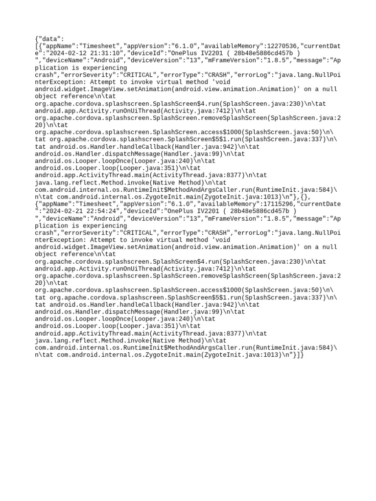 Timesheet Errorreport Pdf Java Programming Language Object Oriented Programming 