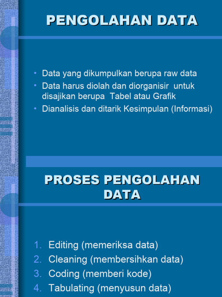 4 Pengolahan Data | PDF