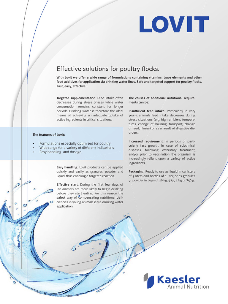 PFLY en Lovit Overview 180619 | PDF | Vitamin | Water