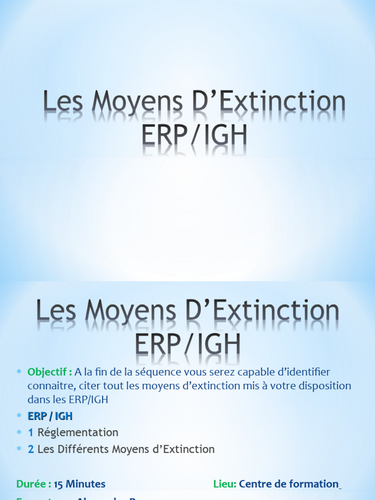 Les Moyens D'extinction ERP IGH | PDF