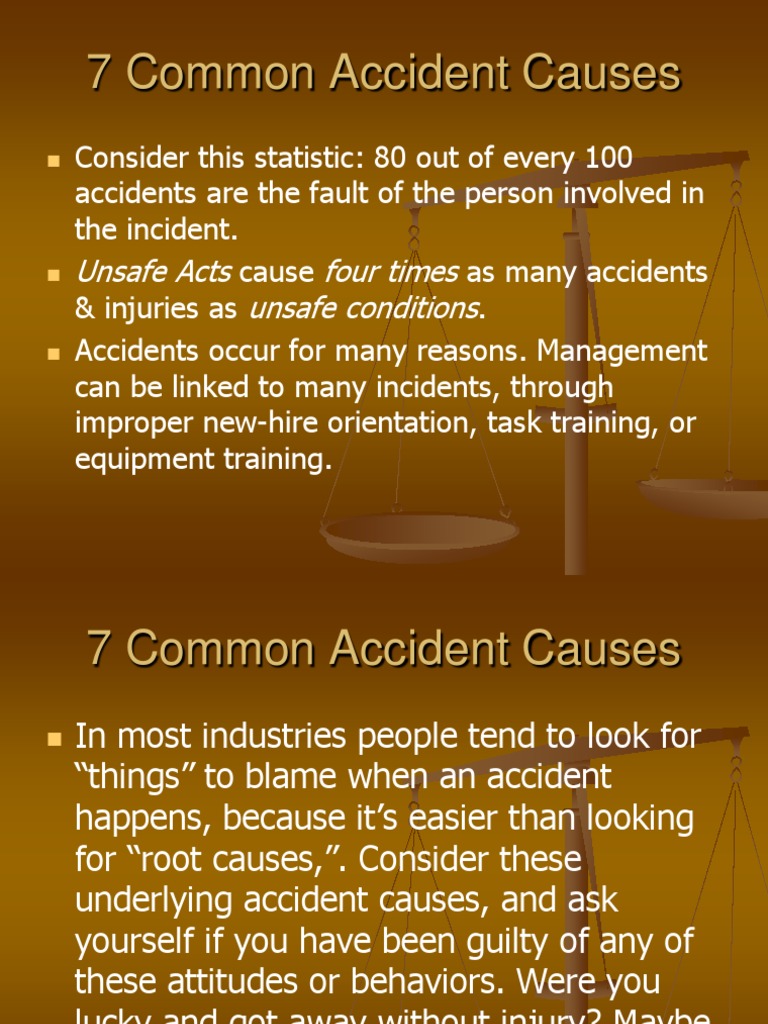7 Common Accident Causes | Traffic Collision | Safety