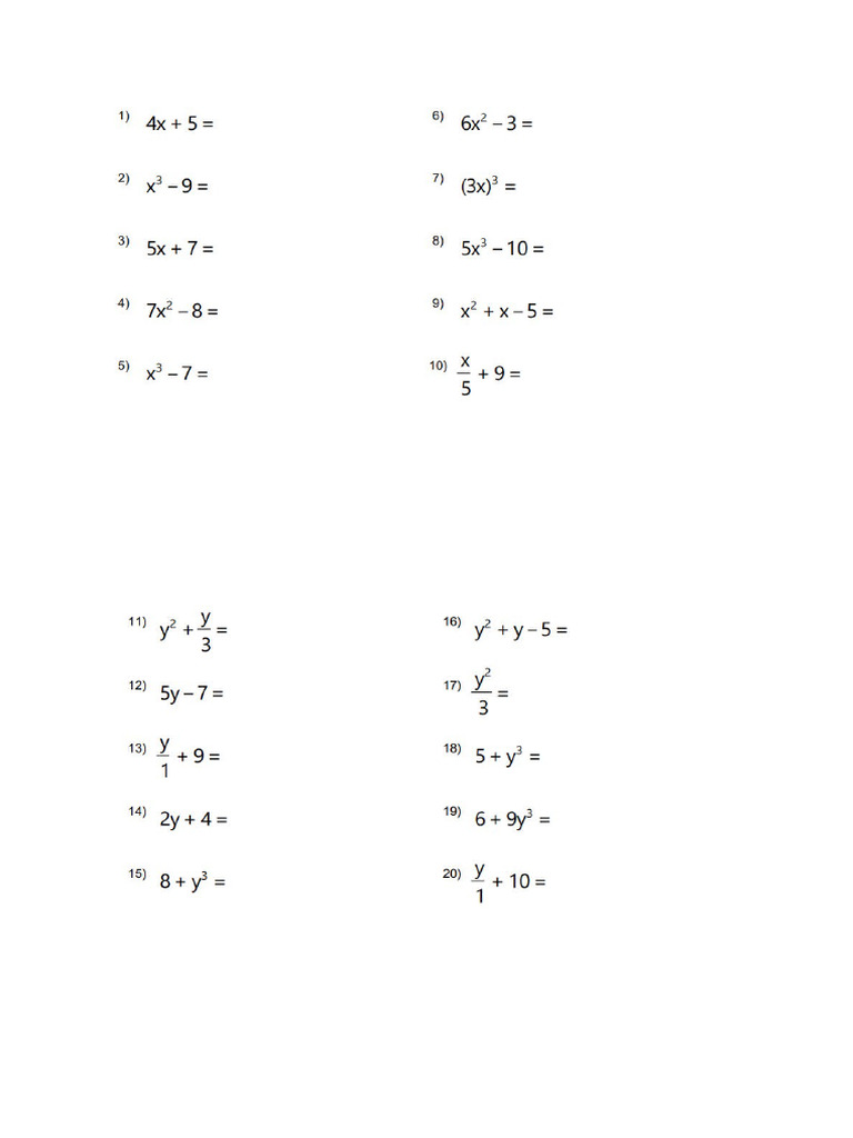 Math 5 | PDF