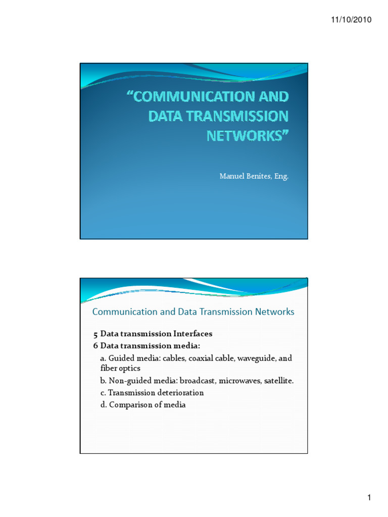 05 06. Data Transmssion Interfaces Data Transmission Means | PDF ...