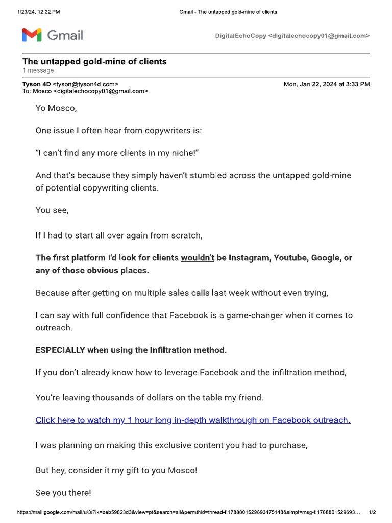 Free Value Email | PDF