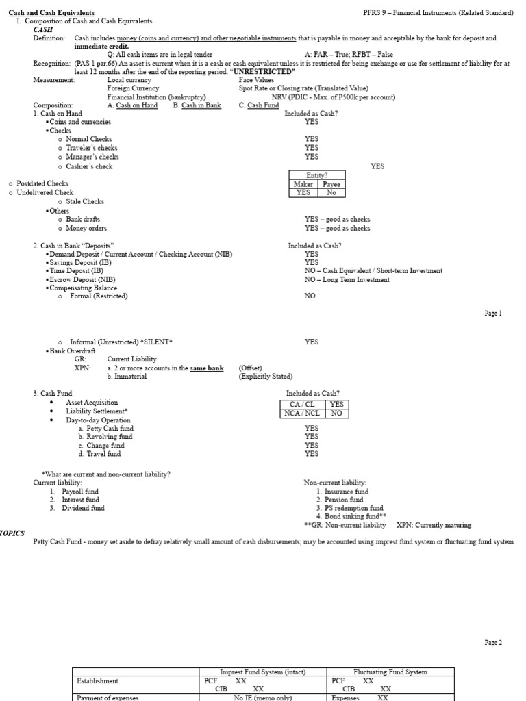 CAsh | PDF | Cheque | Cash